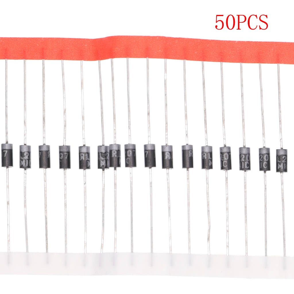 10-50 ชิ้น RL207 วงจรเรียงกระแสไดโอด ไดโอด 2A 1000V DO-15 (DO-204AC ...
