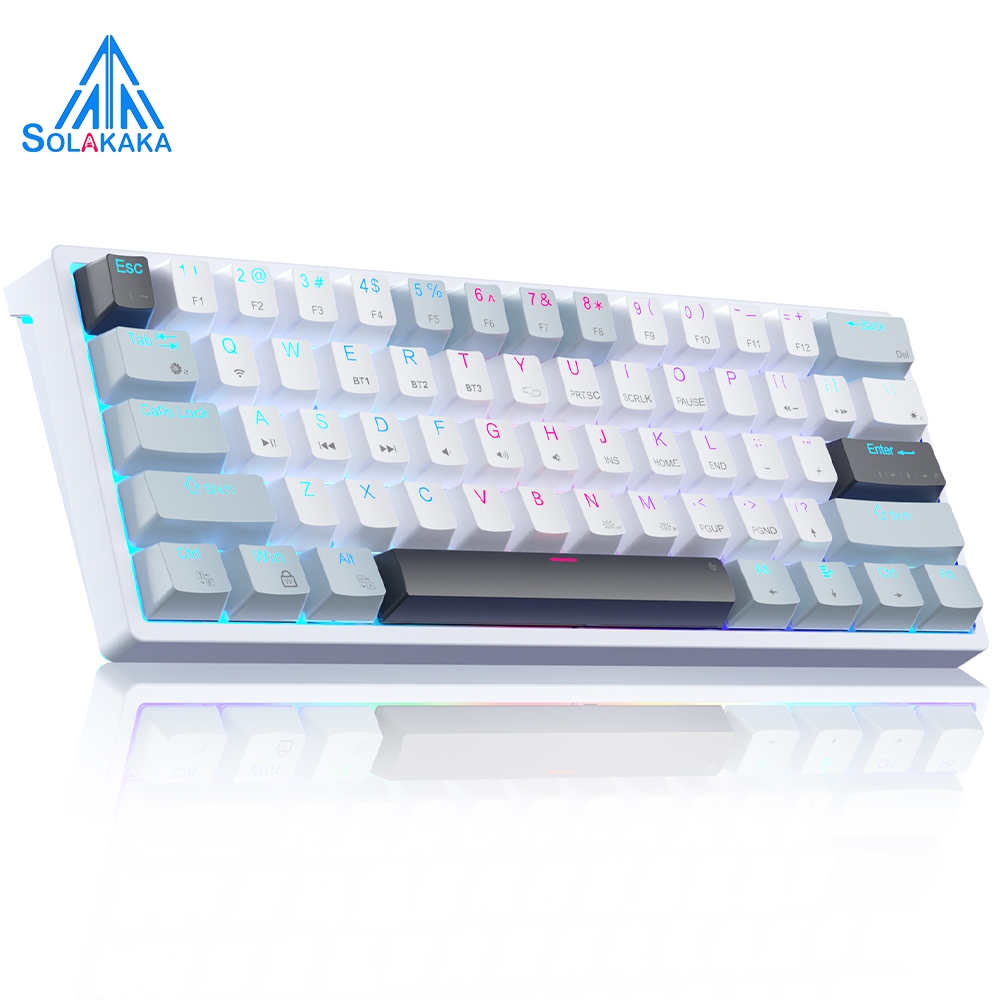 Solakaka SK961 คีย์บอร์ด 61 คีย์ Hot Swappable RGB Light Effect แบบมี ...