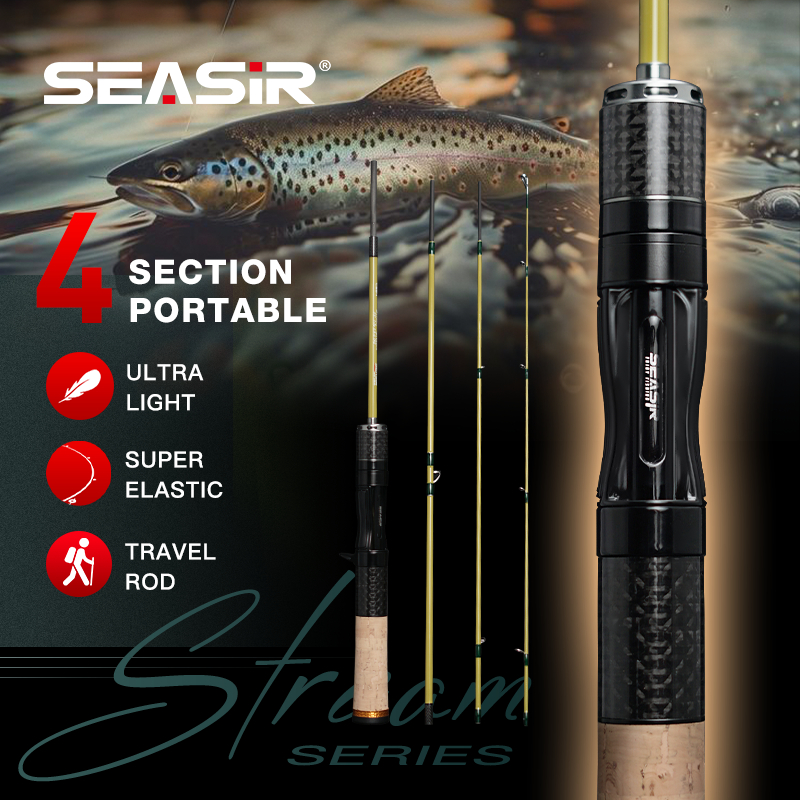 Seasir Silent Stream Ejection BFS 4 ส่วน Fihsing Rods คาร์บอนไฟเบอร์ ...