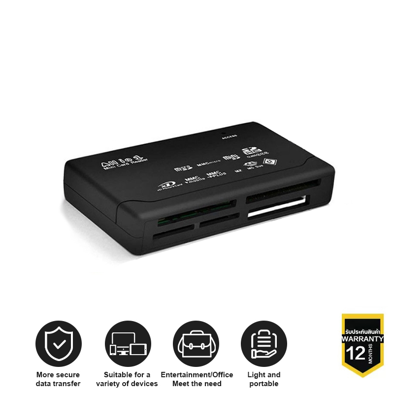 เครื่องอ่านการ์ด USB ความเร็วสูง 3.0 แบบพกพา 6 สล็อต All-in-One Memory ...