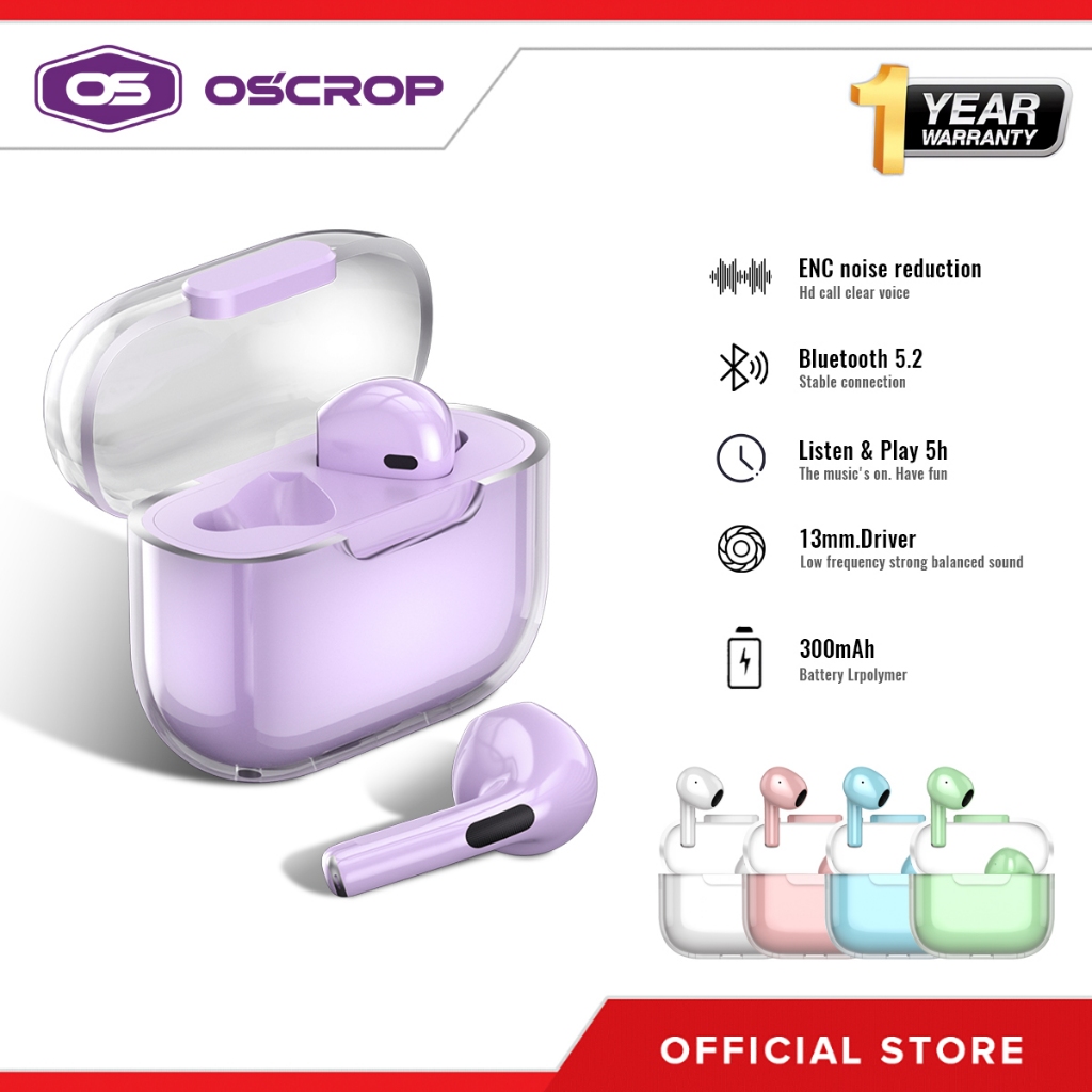 OSCROP TWS-M15 Pro หูฟังบลูทูธไร้สาย สเตอริโอ เสียงรอบทิศทาง เข้ากันได้ ...
