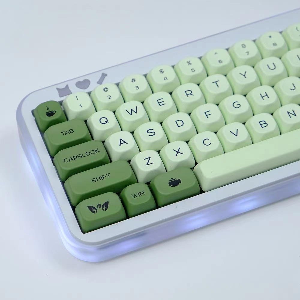 143 คีย์ Matcha Keycaps KOA โปรไฟล์ PBT Dye Sublimation คํา MOA Keycap ...