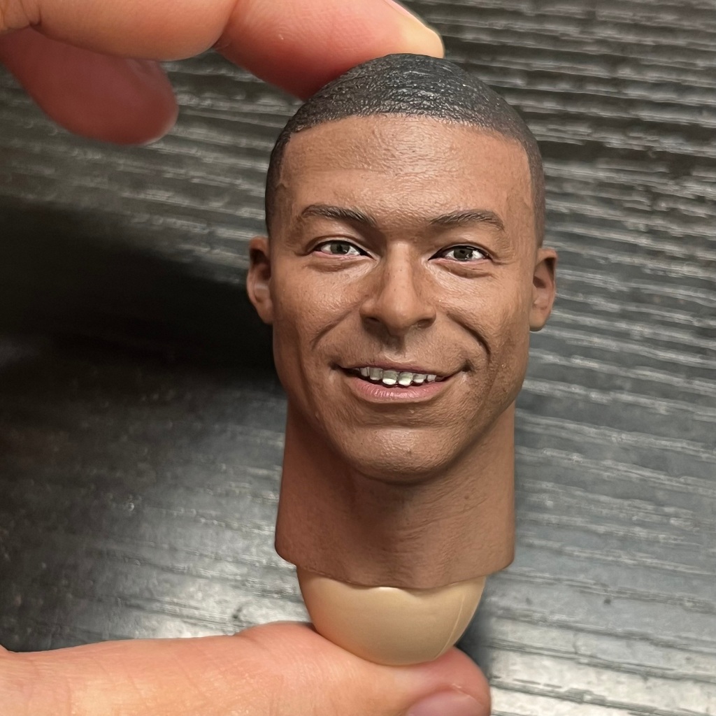 1/6 Scale Sports Star Football Player Kylian Mbappé Head Sculpt รุ่น ...