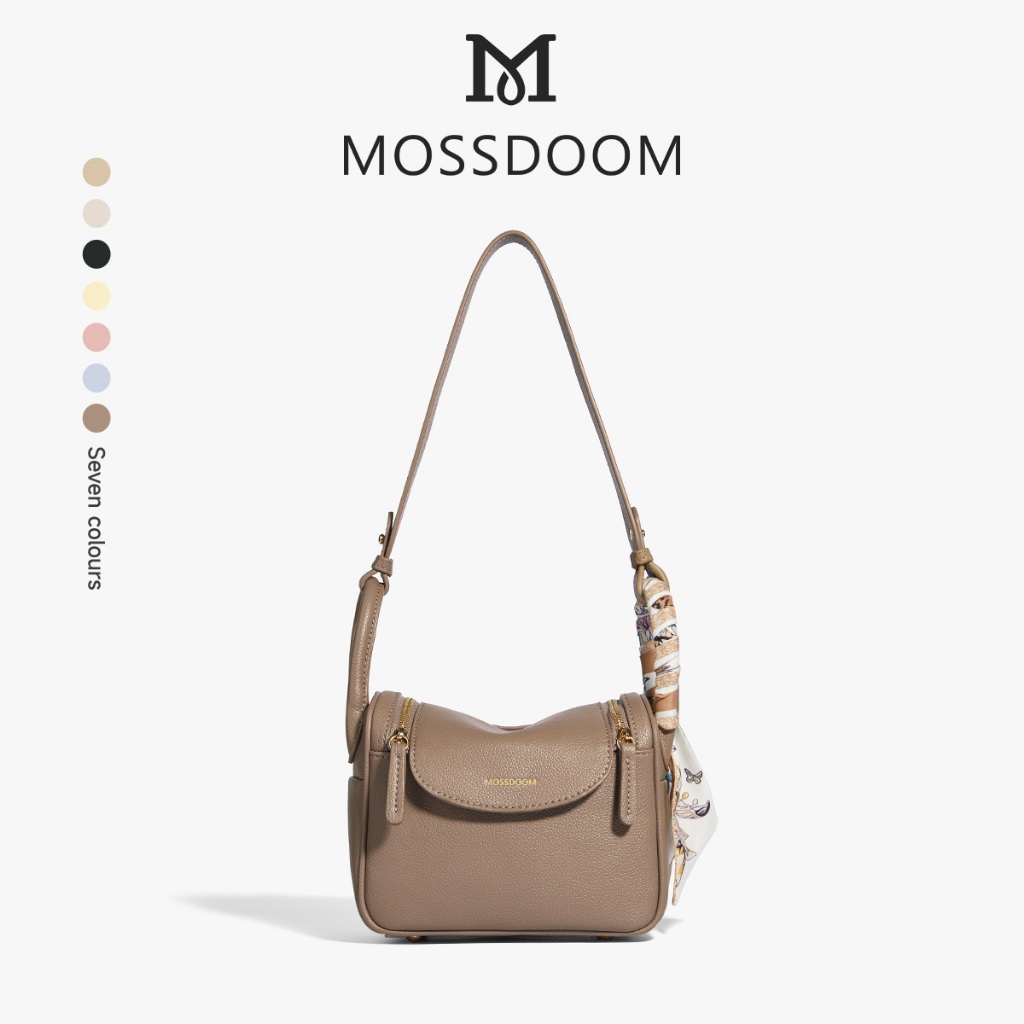 MOSSDOOM Zenith Bag กระเป๋าสะพายไหล่น้ำหนักเบา ซิปรูด2ด้าน เเถมโบว์ ...