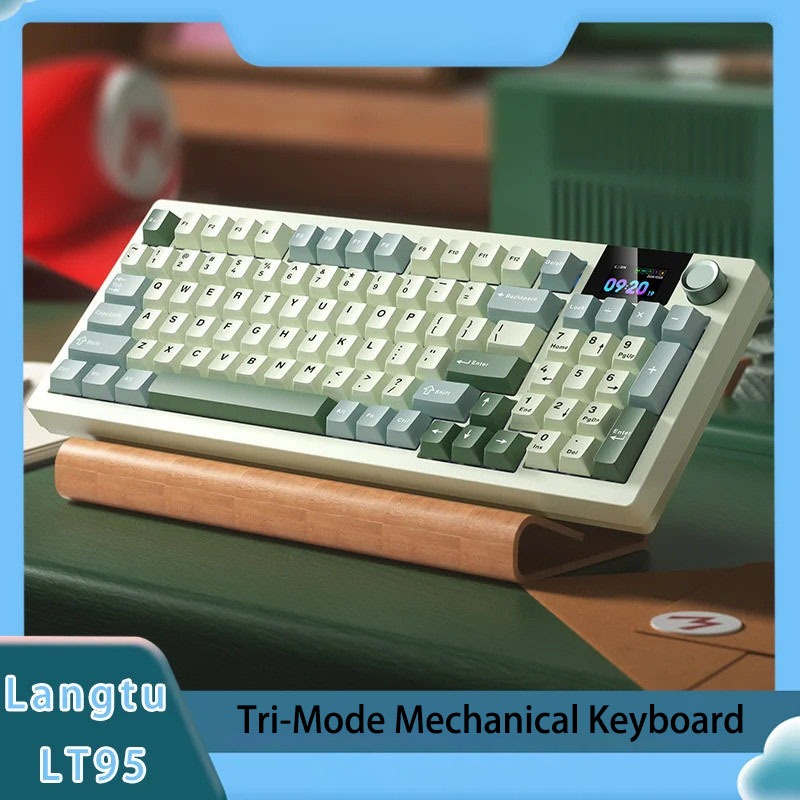 Langtu LT95 Custom Mechanical Keyboard Tri-Mode Wireless Bluetooth PC ...