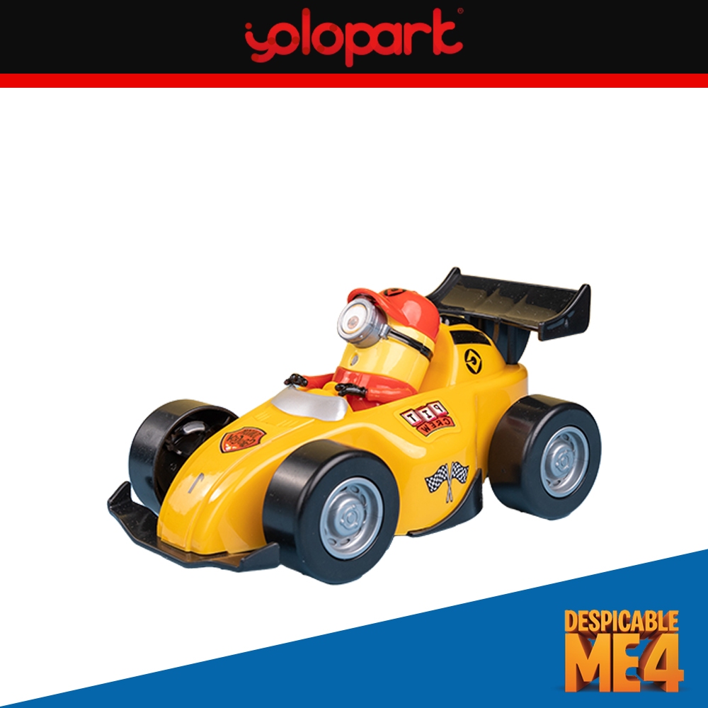 YOLOPARK Despicable Me 4 Minion Racer Friction Car Toys For Kids ...