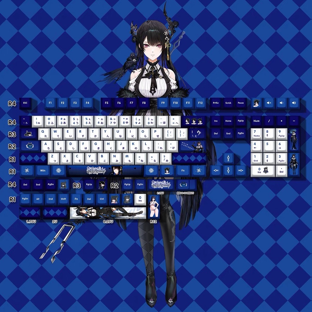 Vtuber Hololive Keycaps 132 คีย์ Nerizzler Keycaps PBT Key DYE ...