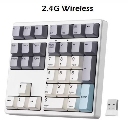 Magicforce MF34 numpad 34 คีย์ ปุ่มกดตัวเลขเชิงกล สายเคเบิล USB สีขาว ไฟด้านหลัง | Shopee Thailand