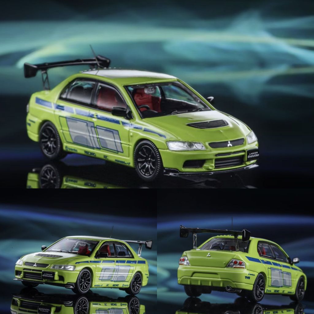 ความเร็ว GT 1/64 Mitsubishi Lancer EVO IX 9th Gen FNF โมเดลรถอัลลอย ...