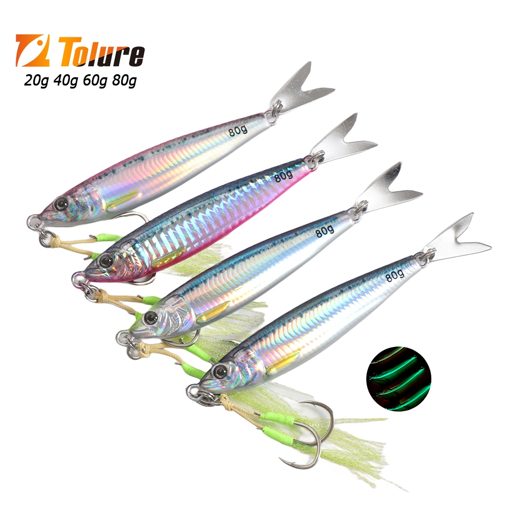 Tolure 2024 ใหม่ Jigging Lures 20g 40g 60g 80g Long Casting Fishing Jig Lure 三维 พิมพ์ Body ...