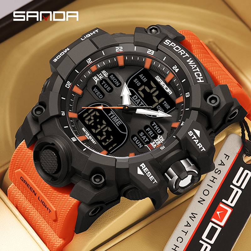 SANDA 6126/in stock นาฬิกาข้อมือสปอร์ต กันน้ํา กันตก อเนกประสงค์ คุณภาพ ...