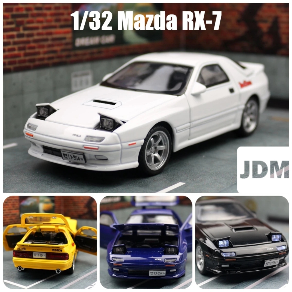 รถdiecast 1:32 Mazda RX7 Initial D RX-7 รถของเล่นDiecast Racing ...
