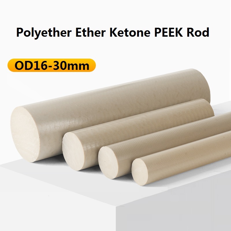 Peek Rod OD16mm-30mm พร้อมไฟเบอร์เสริม Polyether Ether Ketone Rod ทนต่อ ...