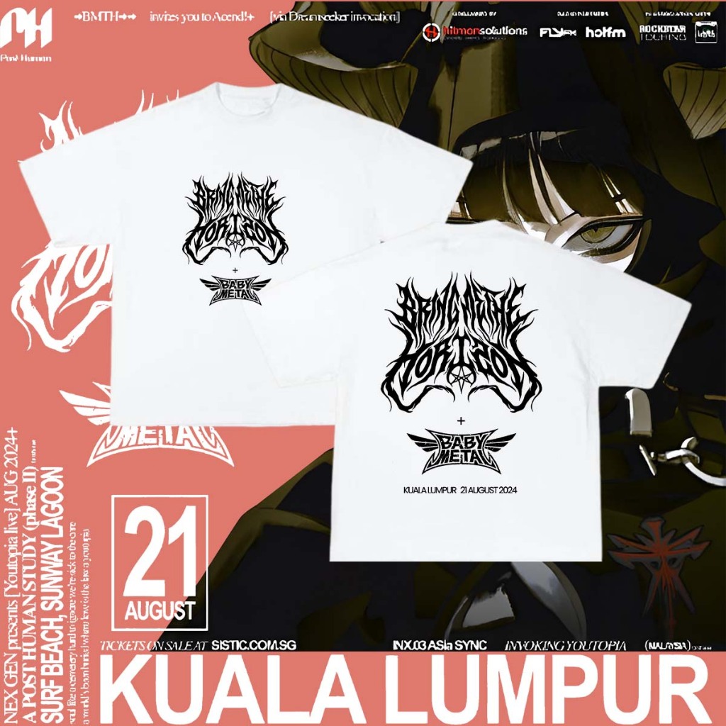 Bring Me The Horizon BMTH Baby Metal Nex Gen KL 2024 Soft Cotton100 ...