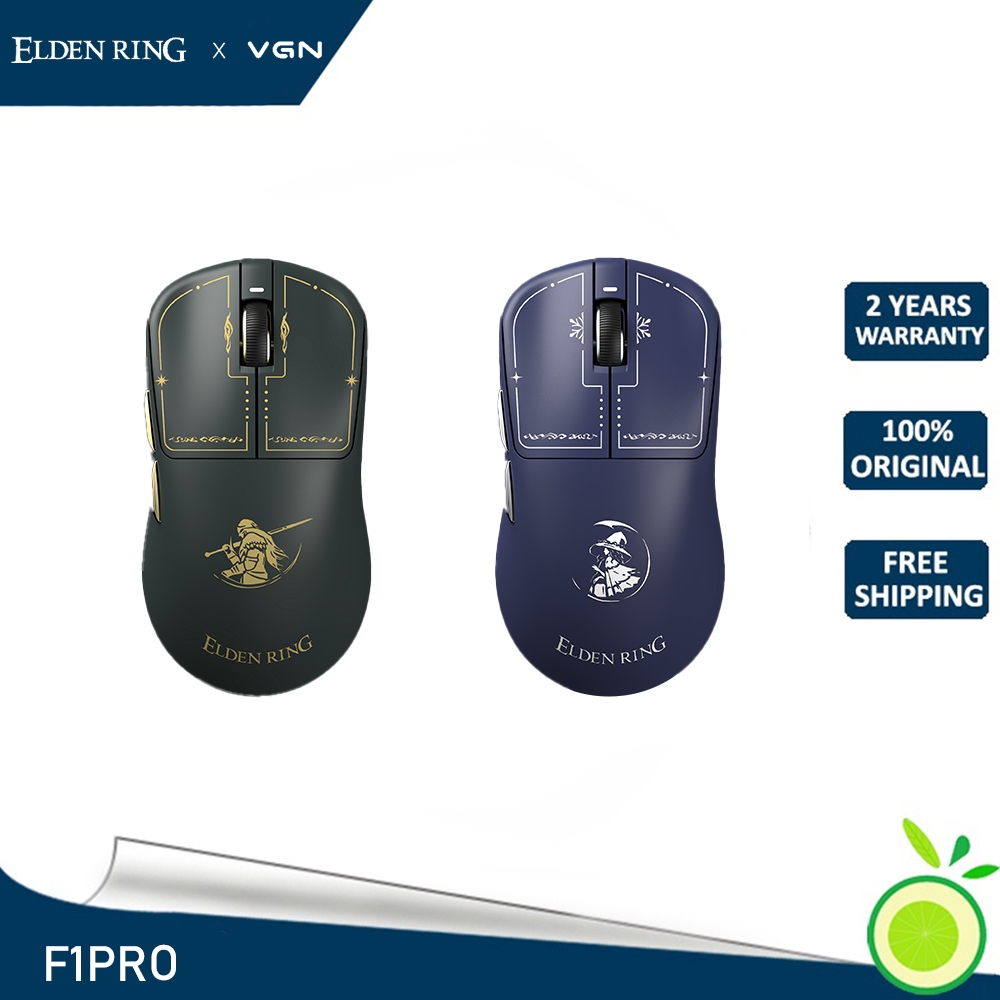 Vgn F1PRO Elden co ยี่ห้อไร้สาย 2.4G เมาส์สองโหมดแบบมีสาย น้ําหนักเบา ประสิทธิภาพสูง อายุการใช้ ...