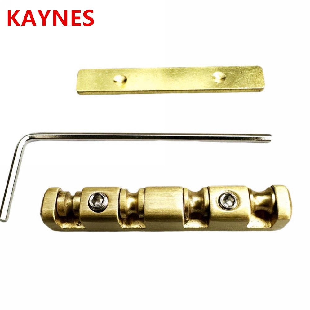 Kaynes ความสูงปรับ 38 มม.45 มม.ทองเหลือง Roller กีตาร์ Nut สําหรับ 4 ...