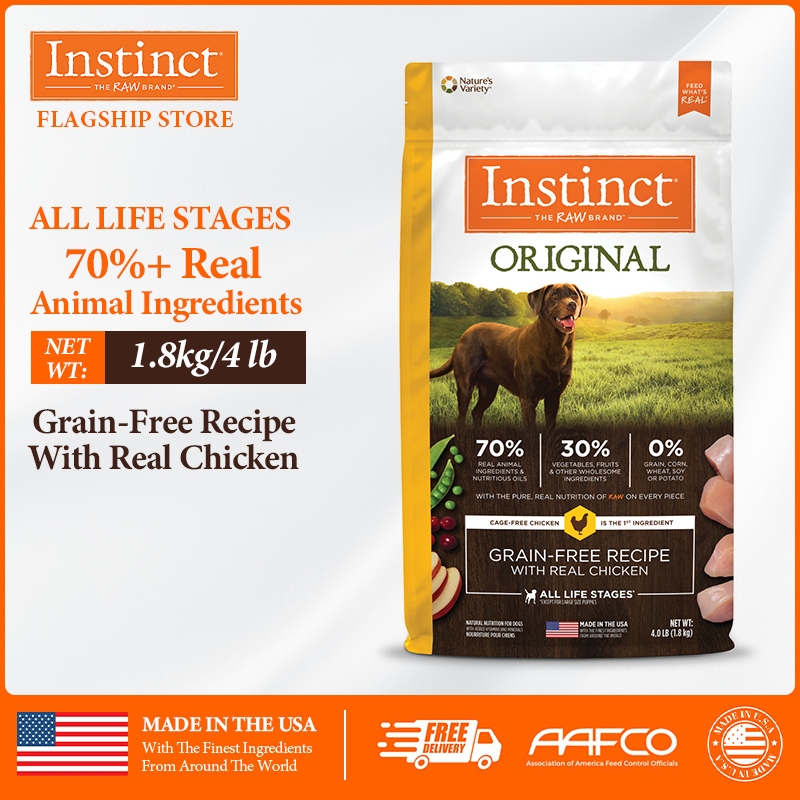 Instinct Dog Original GrainFree Recipe With Real Chicken Dog Food 1.8 ...