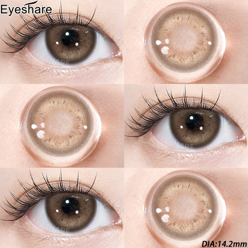 Eyeshare คอนแทคเลนส์ สีน้ำตาล ธรรมชาติ รายวัน คอนแทคเลนส์สีอ่อน 2 ชิ้น ...