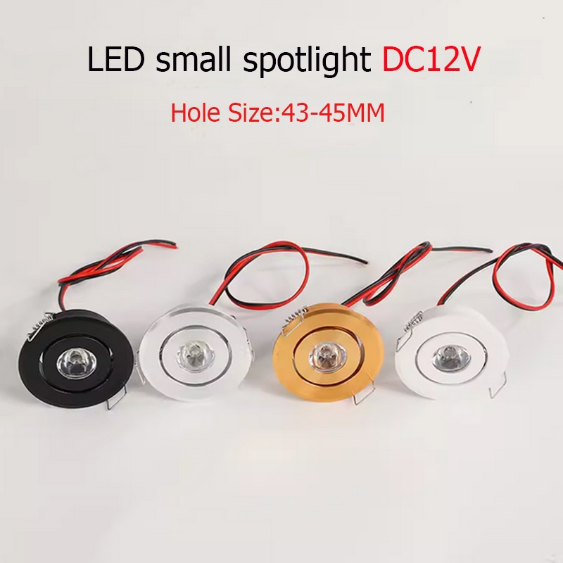 โคมไฟสปอตไลท์ led 3W 12V DC led mini downlight ขนาดรู 40-45 มม.ตู้แผง ...