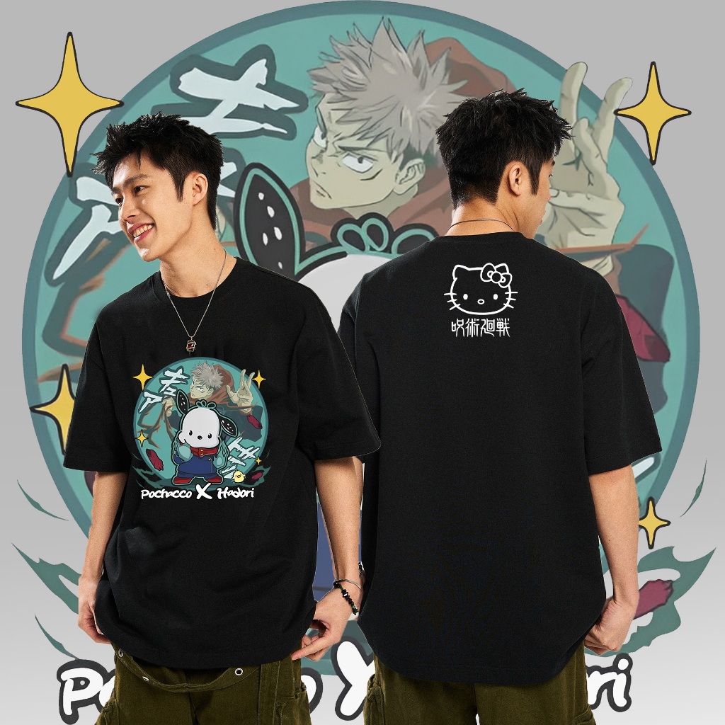 อะนิเมะ Jujutsu Express Gojo Satoru และ Pachacco เสื้อยืดการ์ตูนพิมพ์ ...