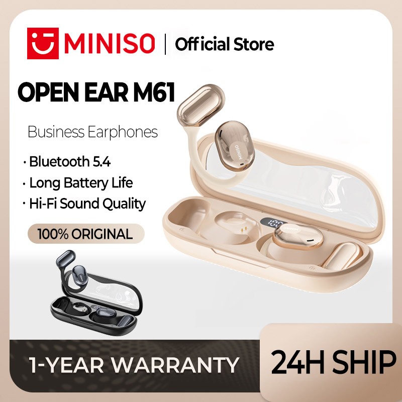 MINISO M61 หูฟัง Open Ear หูฟังบลูทูธ 5.4 หูฟังไร้สาย TWS Touch Control ...