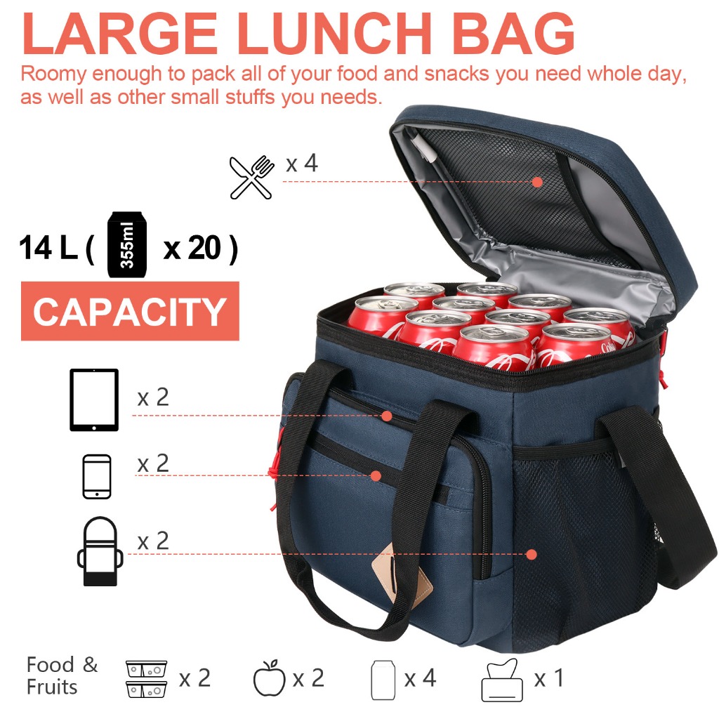 Sanchengqcby1314 zp Dark Blue Oxford ผ้า EVA Ice-Keeping Fresh-Keeping ...