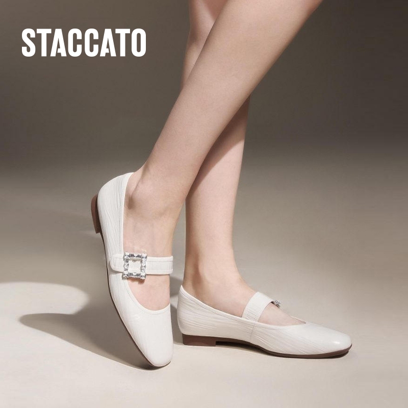 Staccato Mary Jane Ballet Flats รองเท้าแมรี่เจน ส้นแบน นิ้วเท้าเหลี่ยม ...