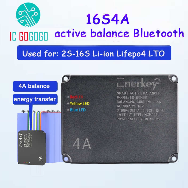 1mv 2A 4A Active Balancer 2S ถึง 16S 15S 48V Li-ion ion Lifepo4 LTO แบตเตอรี่บลูทูธ APP Balance ...