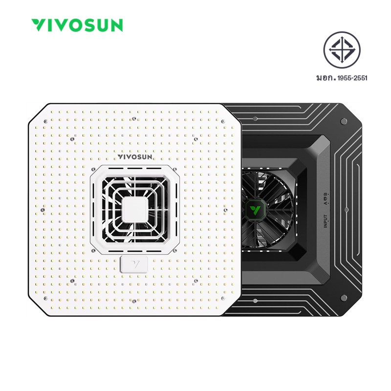 VIVOSUN AeroLight ไฟled Grow Light 100W พร้อมพัดลมหมุนเวียนในตัว และ ...