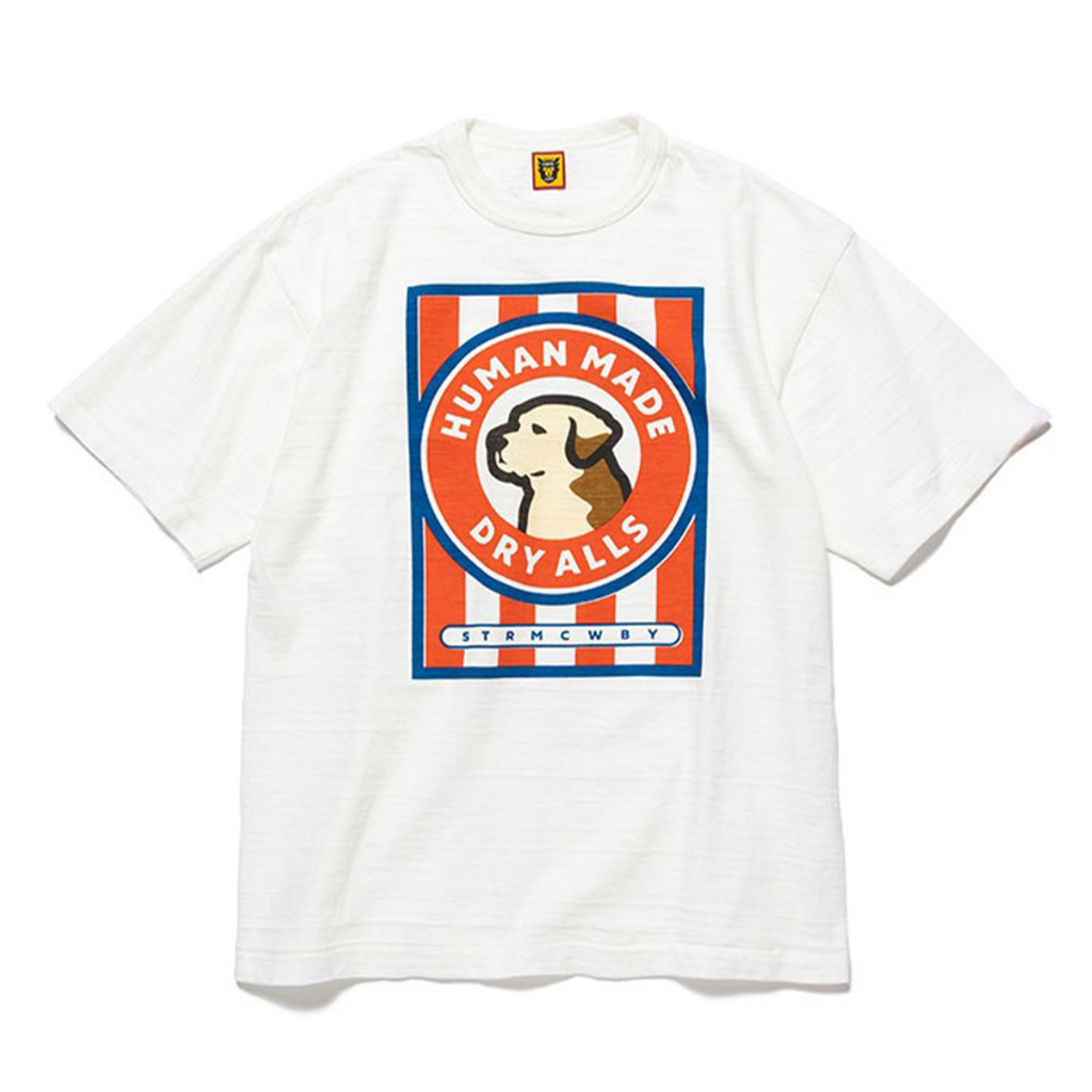 ในสต็อก HUMAN MADE Anime Puppy Labrador พิมพ์รอบคอแขนสั้นเสื้อยืด ...