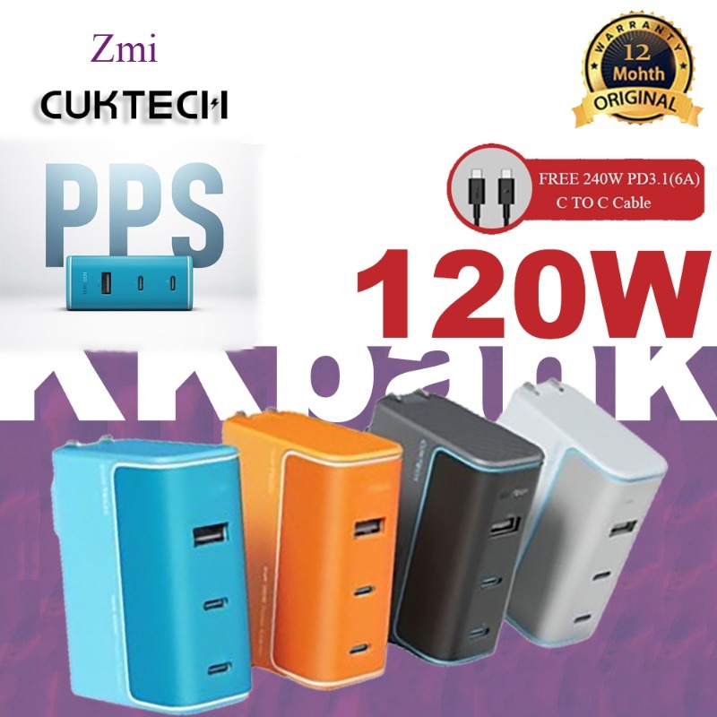 Cuktech Charger Unit CP 120W NO.10 GaN Super Energy Flash Charge Super Fast Charging สําหรับ ...