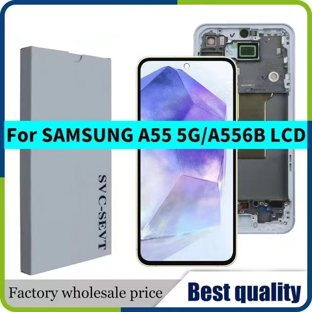 6.6 AMOLED สําหรับ Samsung A55 5G จอแสดงผล LCD หน้าจอสัมผัส A556U A556B ...