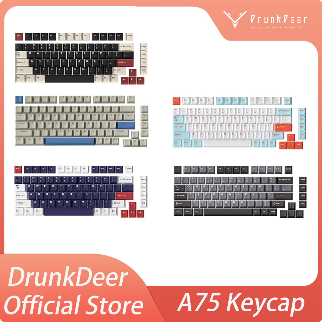 ชุดปุ่มกด DrunkDeer A75 PBT, 82 คีย์สําหรับคีย์บอร์ดเชิงกลเค้าโครง ANSI 75%, CHERRY / OEM ...