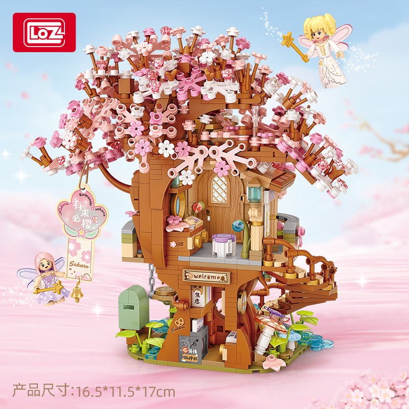 3d Cherry Blossom Tree House DIY Building Blocks ของเล่นของขวัญ ...
