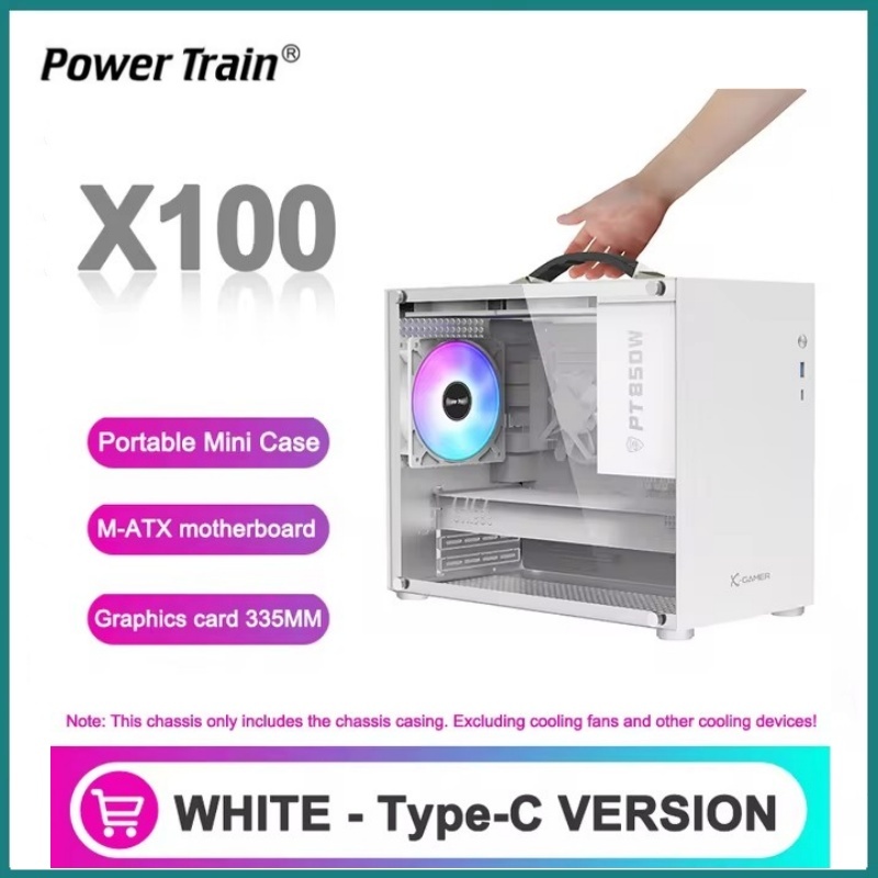 Power Train X100 แบบพกพา Mini-ITX/MATX เมนบอร์ด USB3.0 Type-C เดสก์ท็อป ...