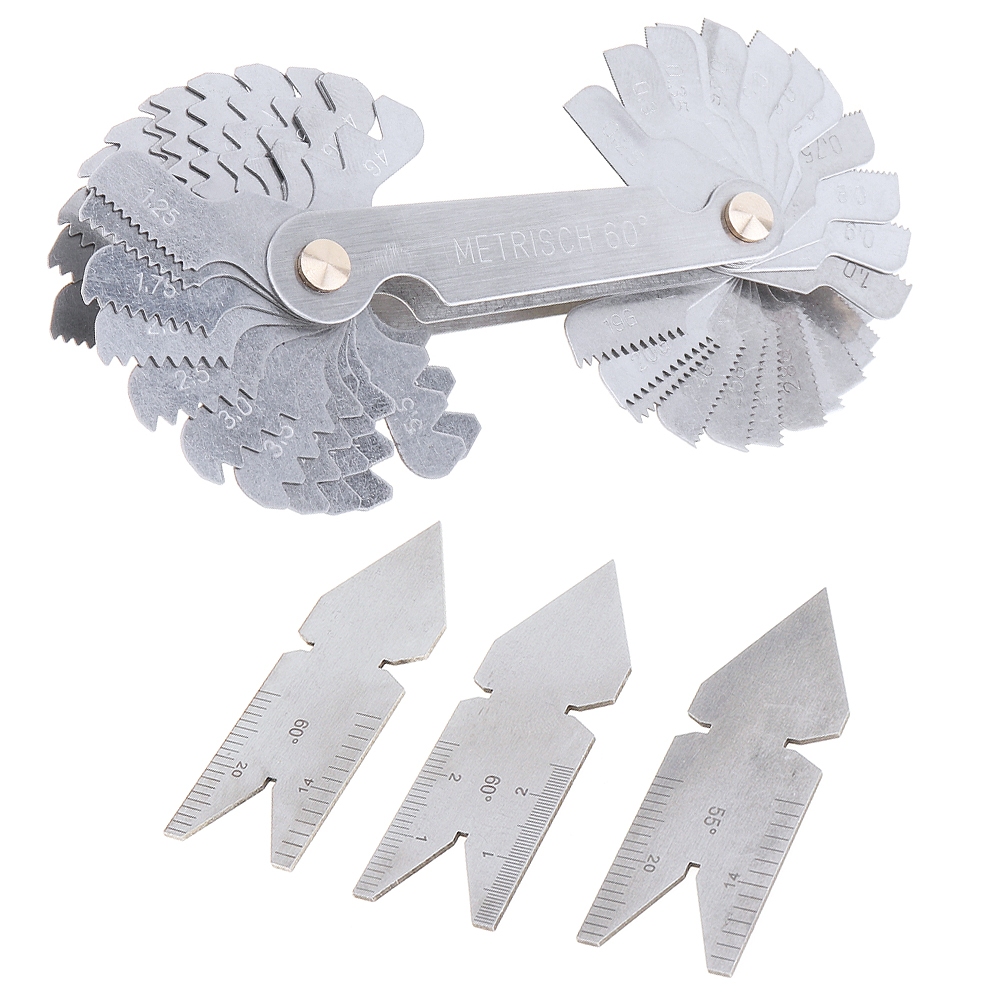 4 ชิ้น/เซ็ตสกรูด้าย Pitch Cutting Gauge Centre Gage Blade Thread Gauge ...