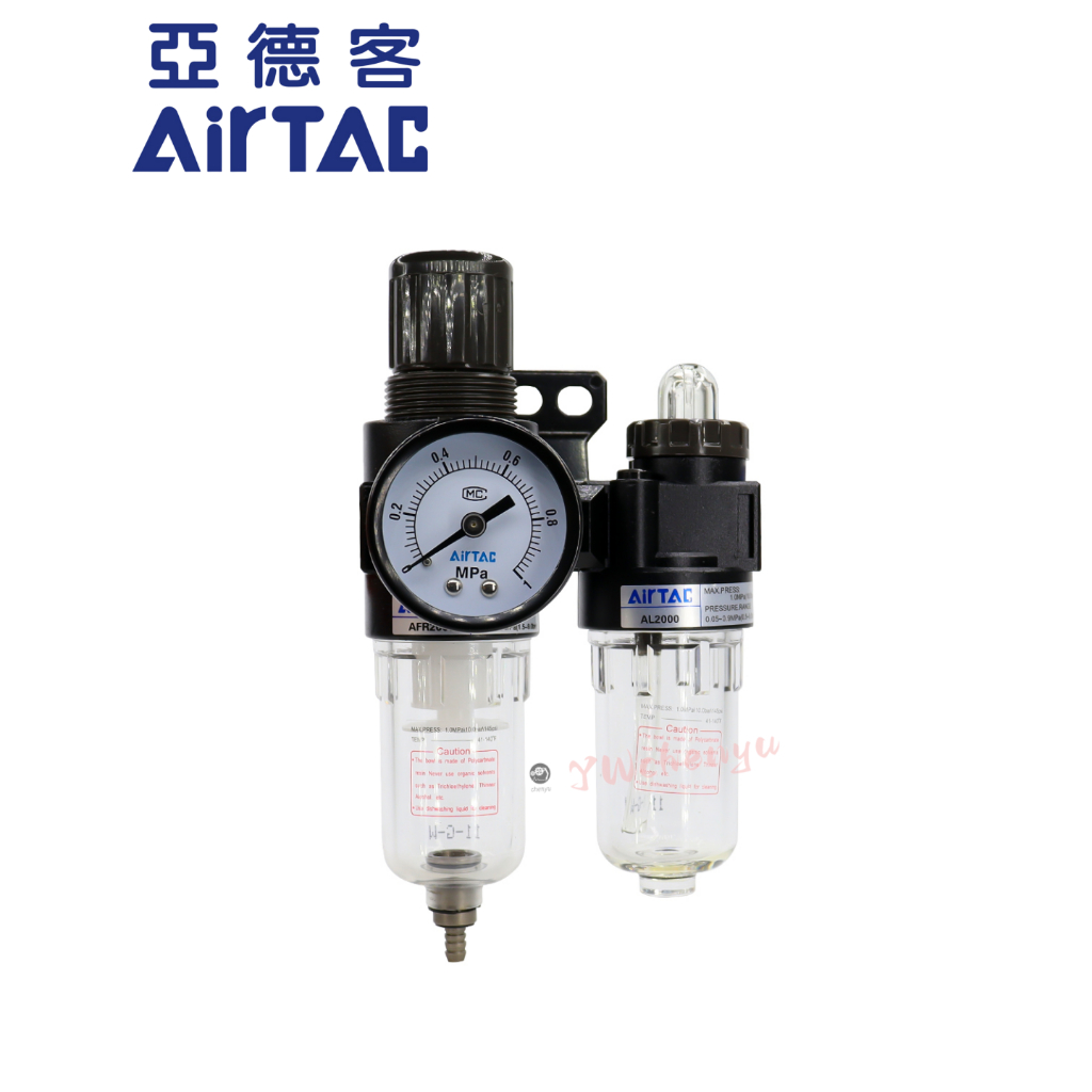 Airtac AFC1500/2000 AFR2000 AL2000 2 ชิ้นน้ำมัน-น้ำกรองเครื่องอัดอากาศ ...
