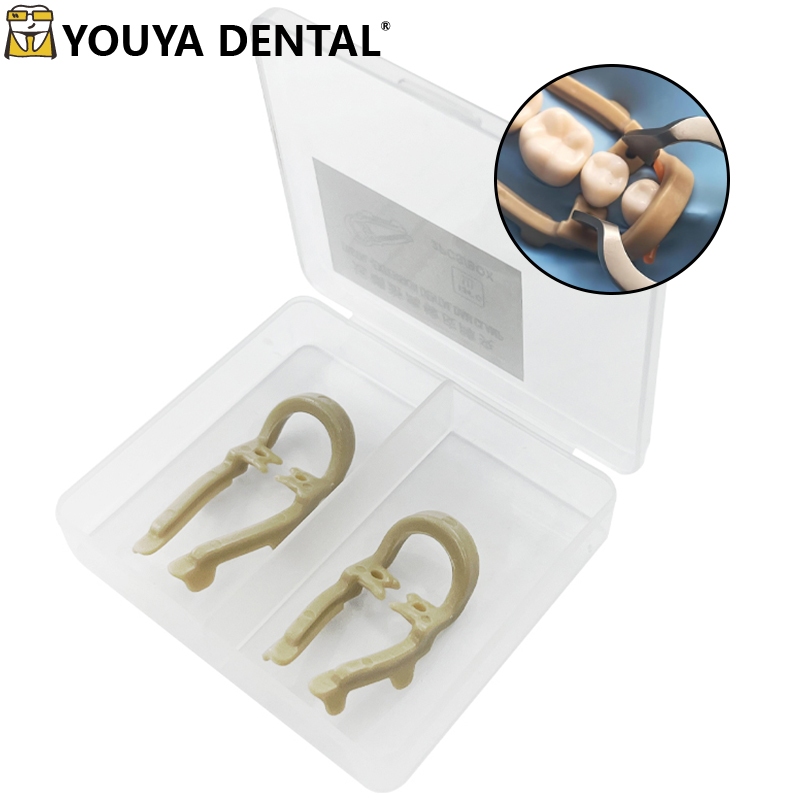 1 กล่องทันตกรรมยาง Dam Clamp Distal-Extension แผ่นยาง Barrier คลิปเร ...