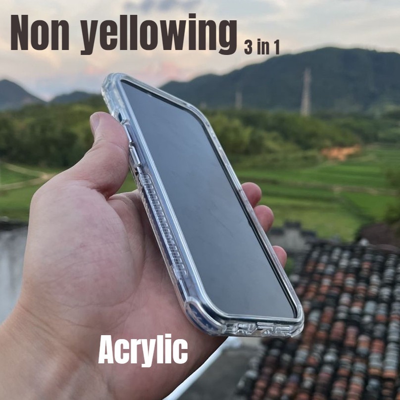 3 in 1 หนาสําหรับ Samsung S25 Ultra Plus A26 A36 A45 A16 A06 A20 A30 A21S A05S โปร่งใสคลุม ...