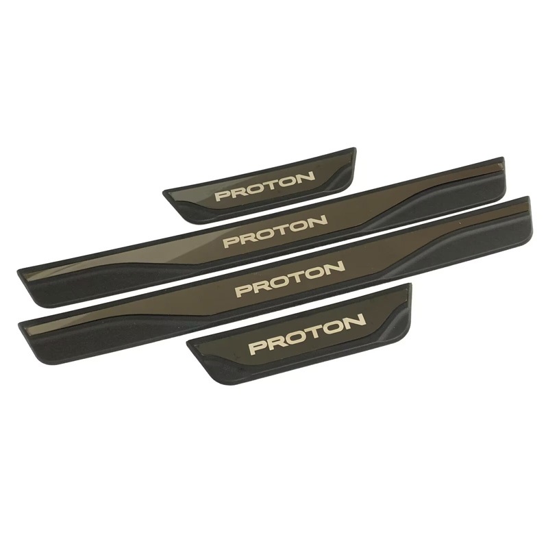 Proton X50 X70 4PCS รถประตู Sill สีดําไทเทเนียมยินดีต้อนรับเหยียบรถ ...