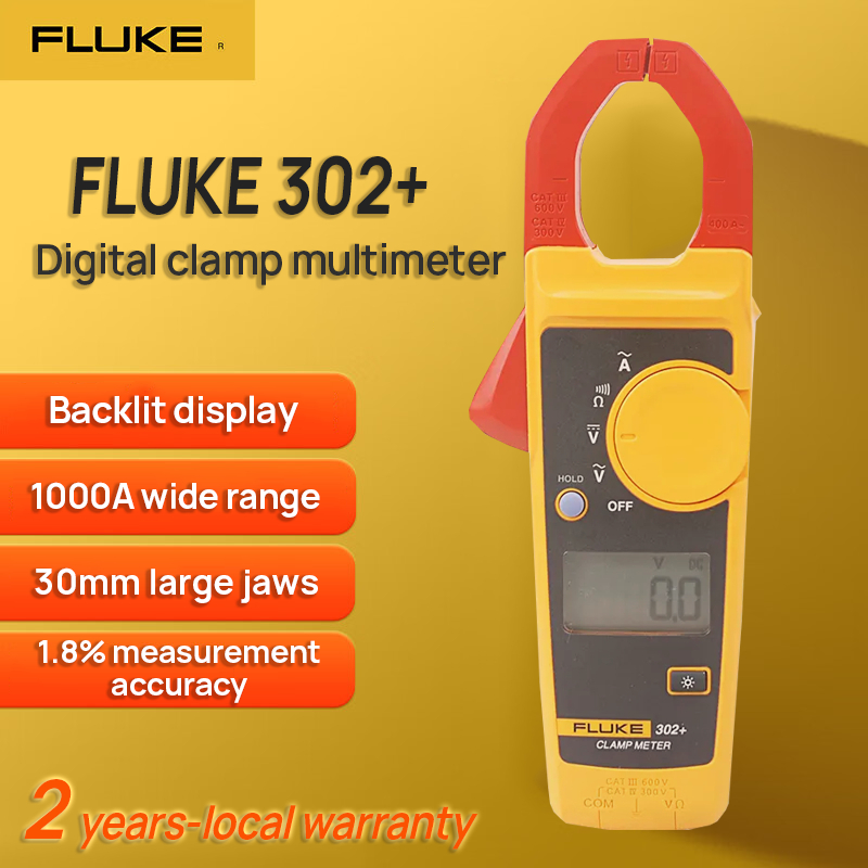 Fluke 302+/303/305 มัลติมิเตอร์แบบดิจิตอลแบบมือถือ AC/DC Clamp/Ammeter ...