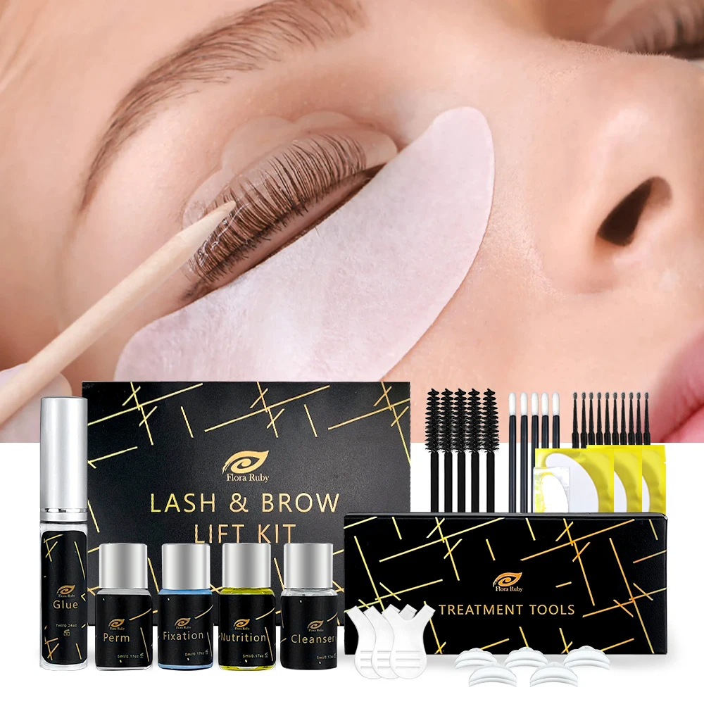 Flora Ruby Lash Lift Kit Eyelash Perm Kit Brow ชุดเคลือบ Luxe Lashes Lash Lift และ Tint Kit ...