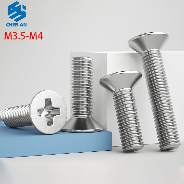 M3.5 M4 Csk Countersunk Flat cross CSK TechMakers Cross Head Machine ...