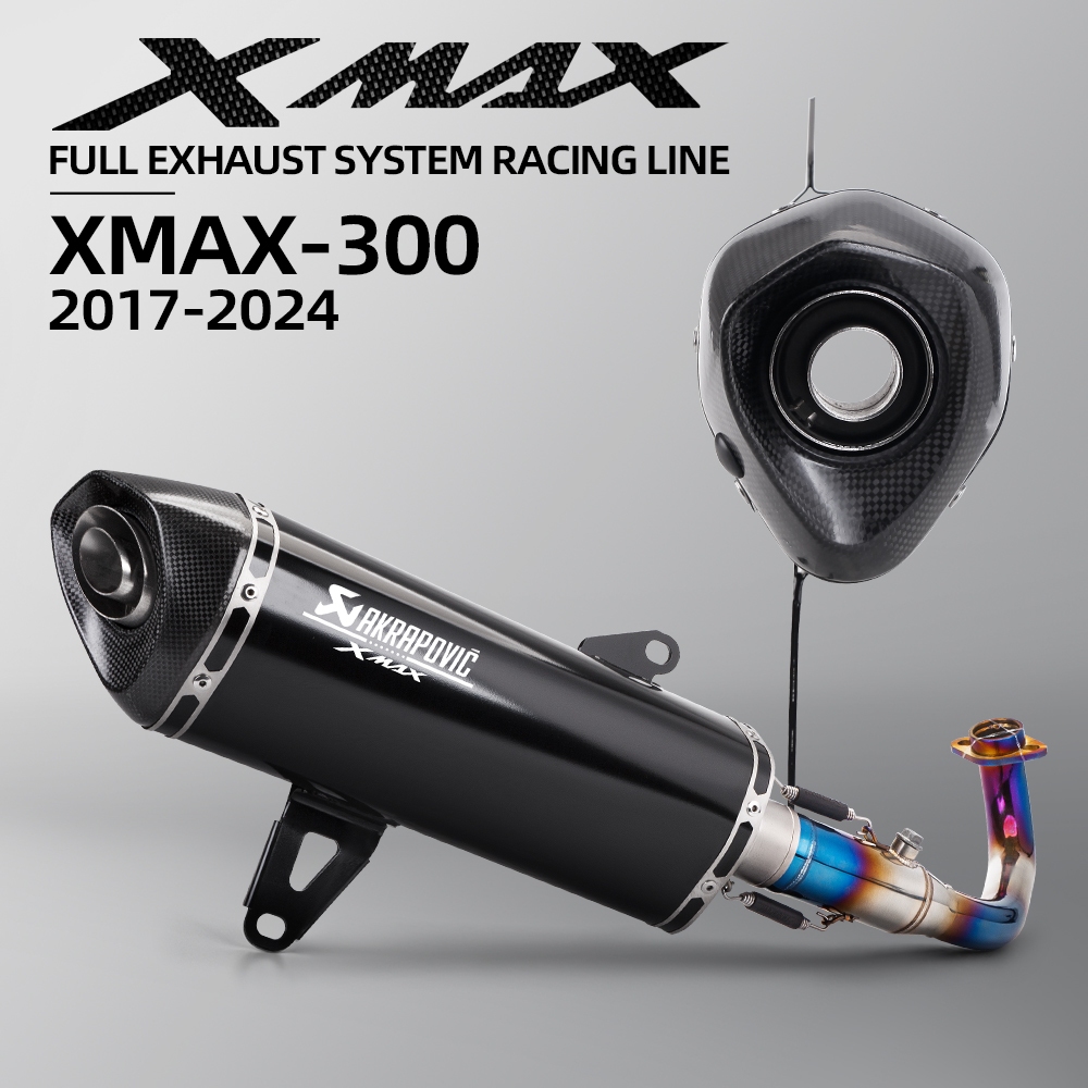 คุณภาพสูง Akrapovic PR2 สําหรับ XMAX300 250 XMAX 300 X MAX300 รถจักรยานยนต์ท่อไอเสีย Moto ...