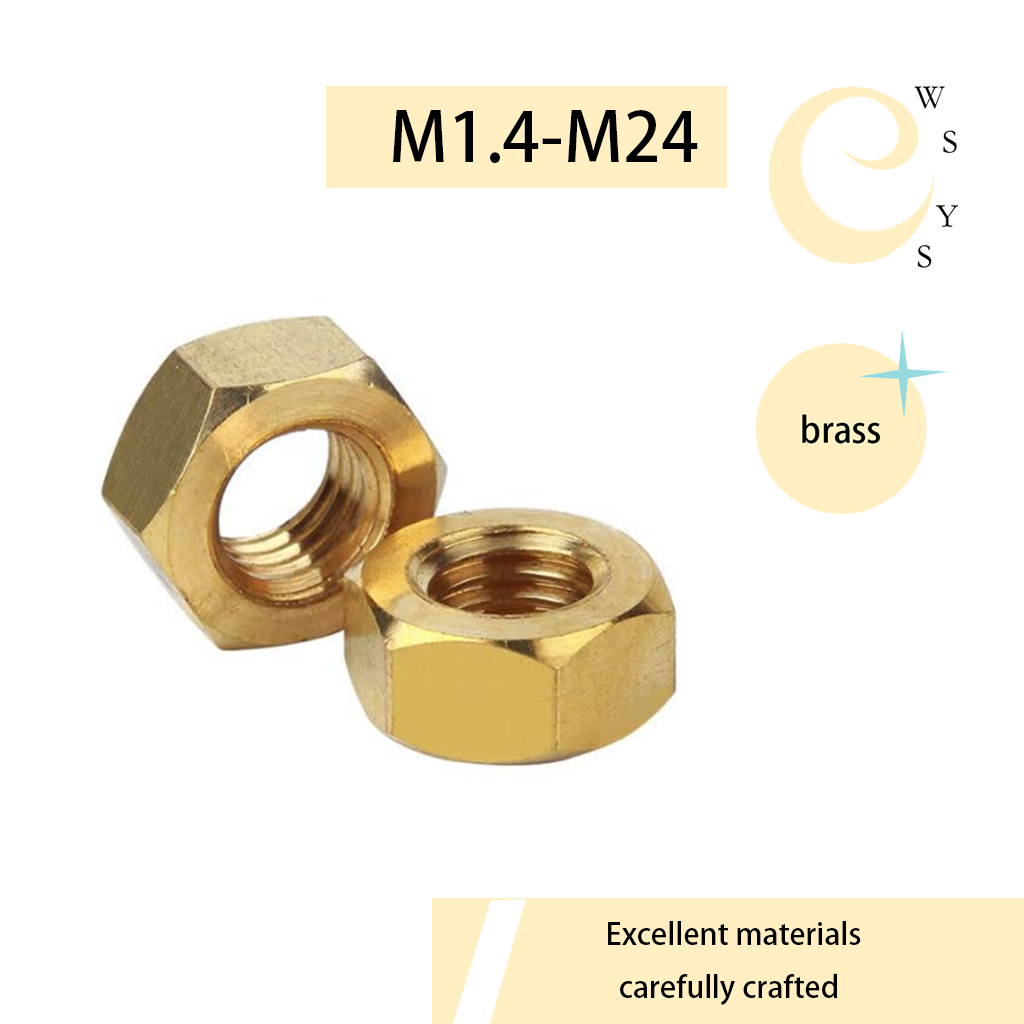[wsys] หัวน็อต ตัวเมีย หกเหลี่ยม ทองเหลือง เกลียวมิล หยาบ / Hexagon Nut (M1.4-M24 LM) | Shopee ...