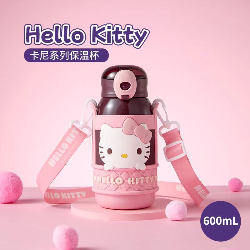 Miniso hello kitty Melody Kuromi Kani series ถ้วยฉนวน 600ML | Shopee Thailand