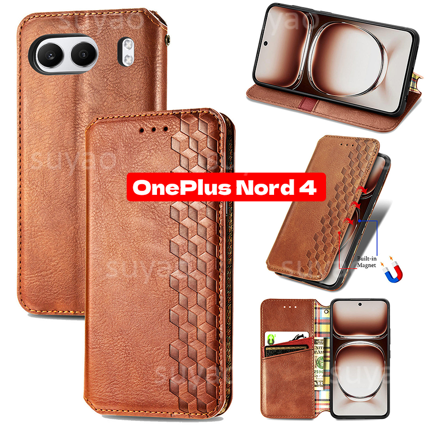 สําหรับ OnePlus Nord 4 Nord4 5G 2024 เคสโทรศัพท์ธุรกิจหนังหรูหราการ์ด 1 ...