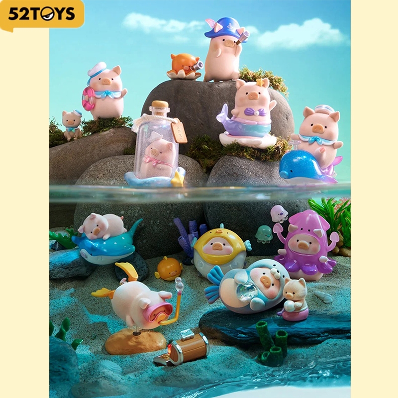 💗ในสต็อก💗 52TOYS Lulu the piggy dreamyblue ocean Series Blind Box Figure Toy กล่องรูปไวนิลตุ๊กตา ...