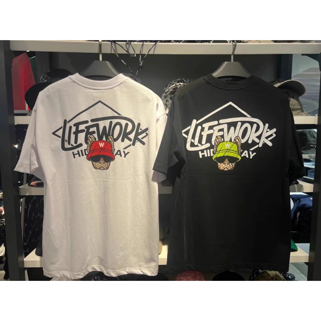 Lifework เสื้อยืดแขนสั้นโลโก้ขนาดใหญ่สําหรับผู้ชายและผู้หญิงใหม่ TS423 | Shopee Thailand