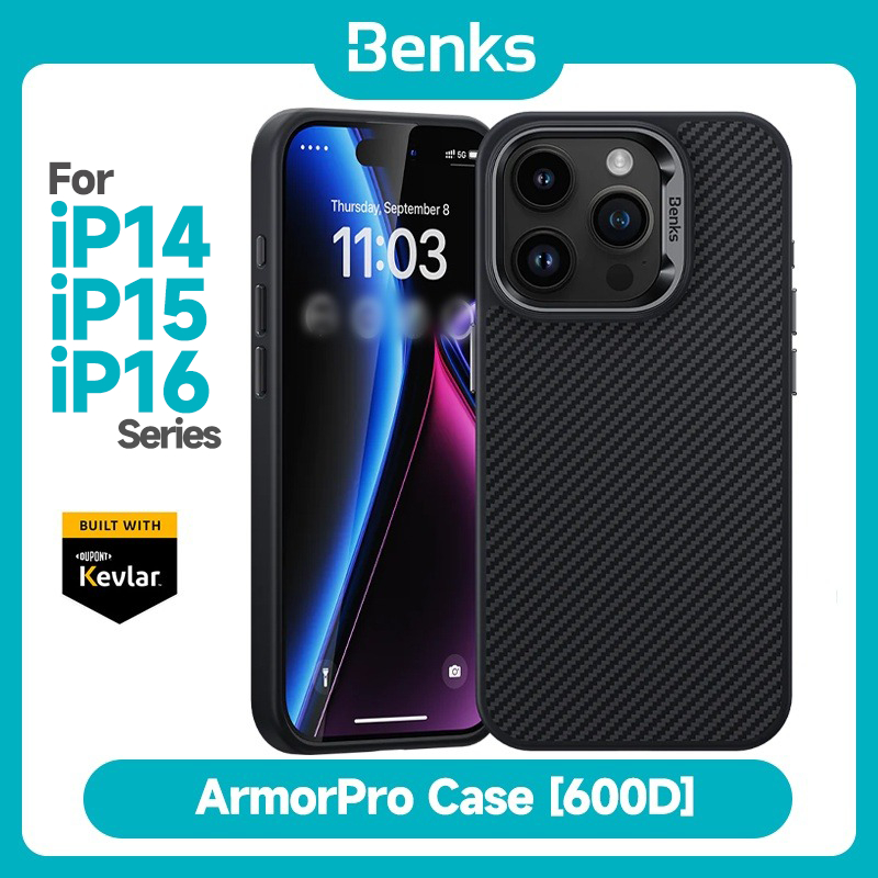 [Benks Official] Benks Magnetic ArmorPro Case Built with Kevlar 600D for IPhone 16 15 Pro Max ...